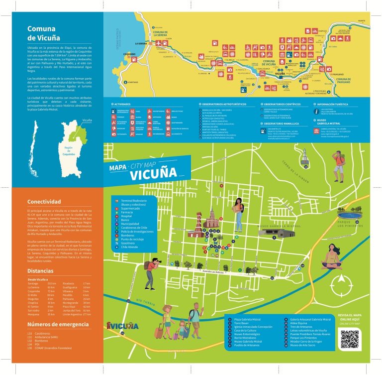 Mapa turístico de Vicuña y Valle de Elqui: Una guía completa para los ...